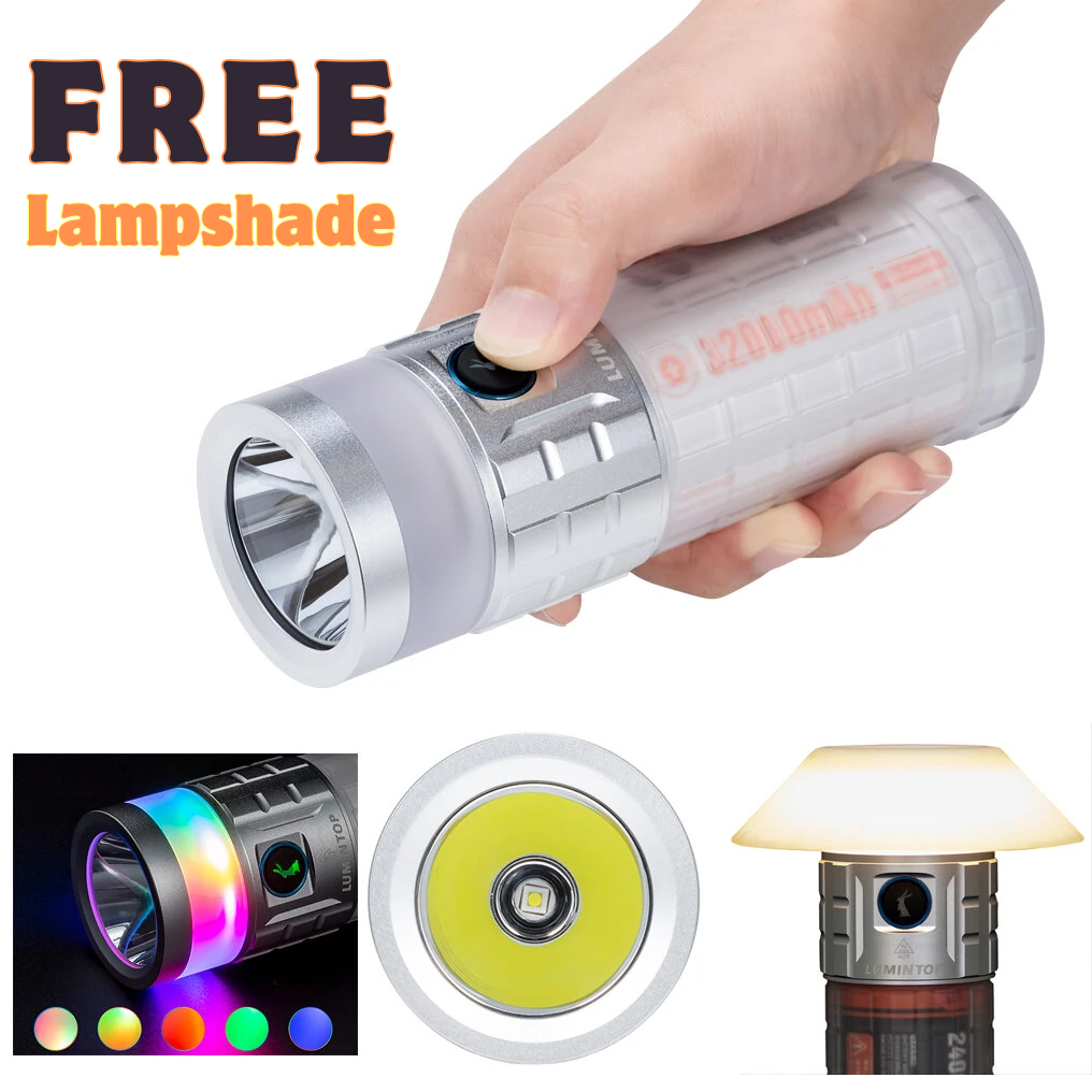 Lumintop Rainbow LED+RGB Flashlight 3000LM 46950 Battery USB-C ...